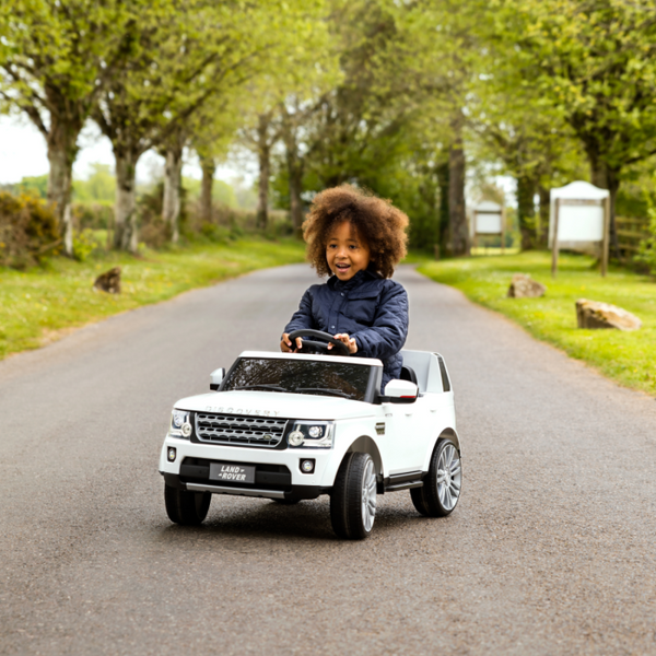 Land Rover Discovery Electric Ride-On Car | White | Xootz