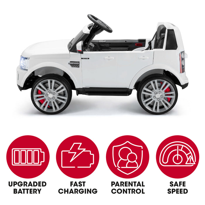 Land Rover Discovery Electric Ride-On Car | White | Xootz
