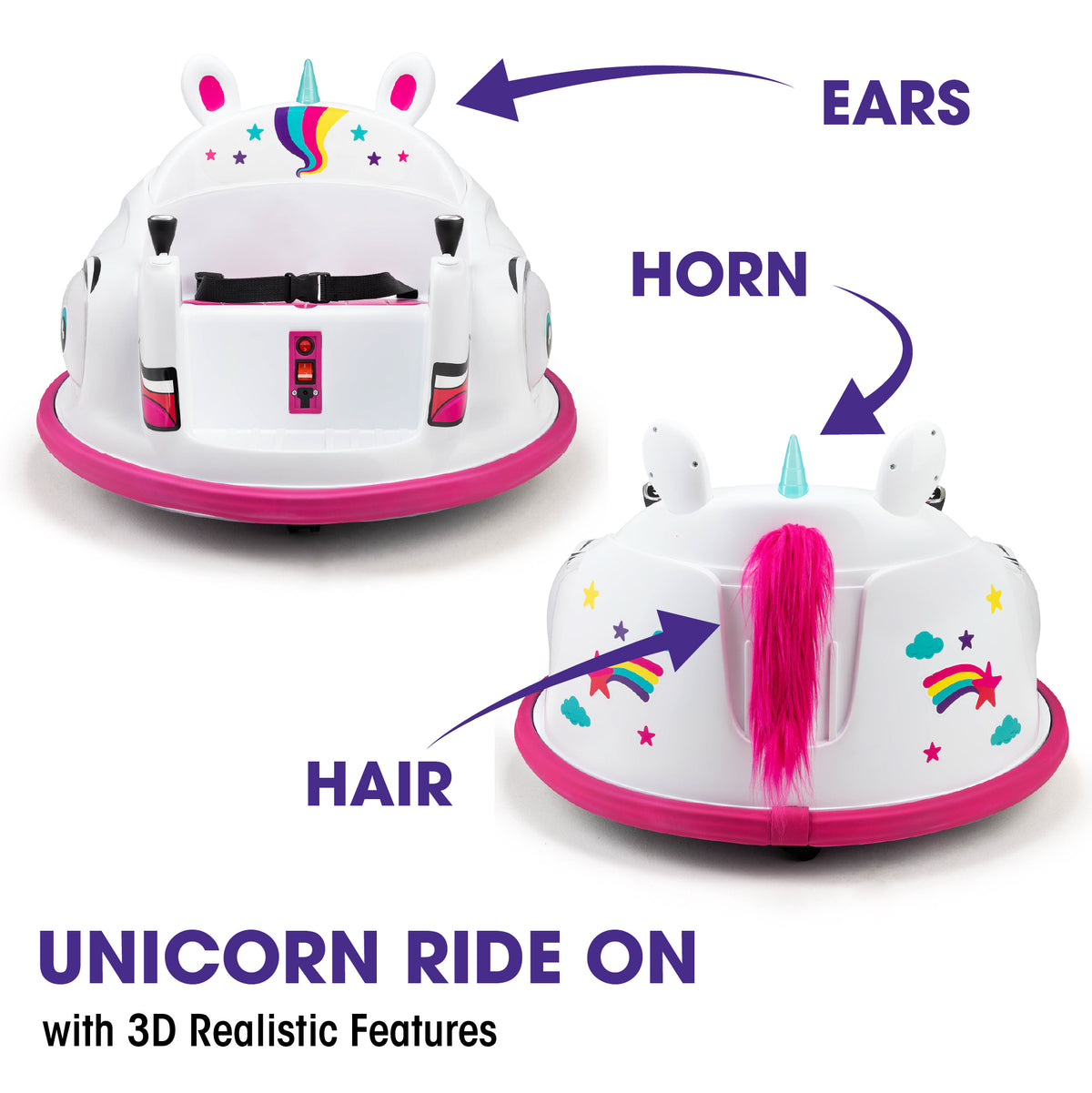 Electric Unicorn Bumper Car Ride-On | Xootz