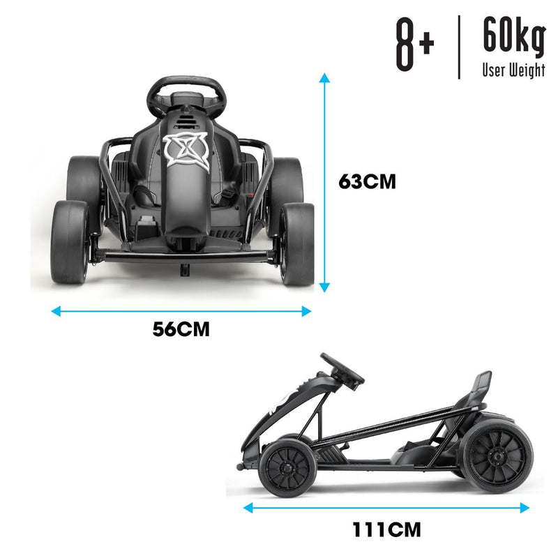 Kids Comet Electric Go Kart | Black | Xootz