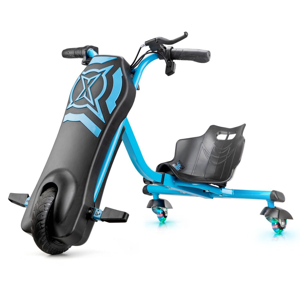 Kids Cyclone Electric Drift Go Kart | Black/Blue | Xootz