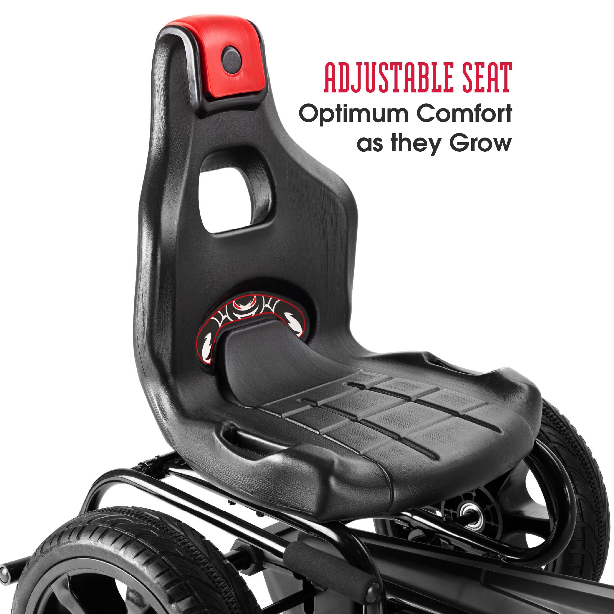 Xootz Venom Go Kart | Kids Pedal Go Kart | Black and Red | Xootz